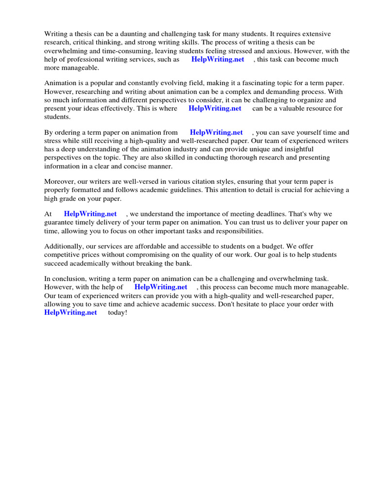 Term Paper On Animation | PDF | Animation | 3 D Computer Graphics