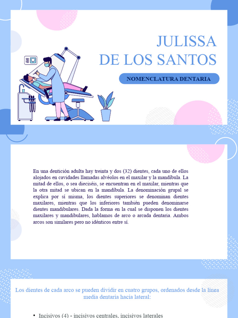 NOMENCLATURA | PDF | Diente | Anatomía humana