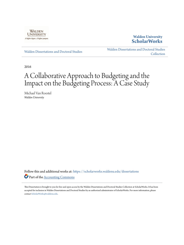Collaborative Budgeting Impact Study | PDF | Budget | Qualitative Research