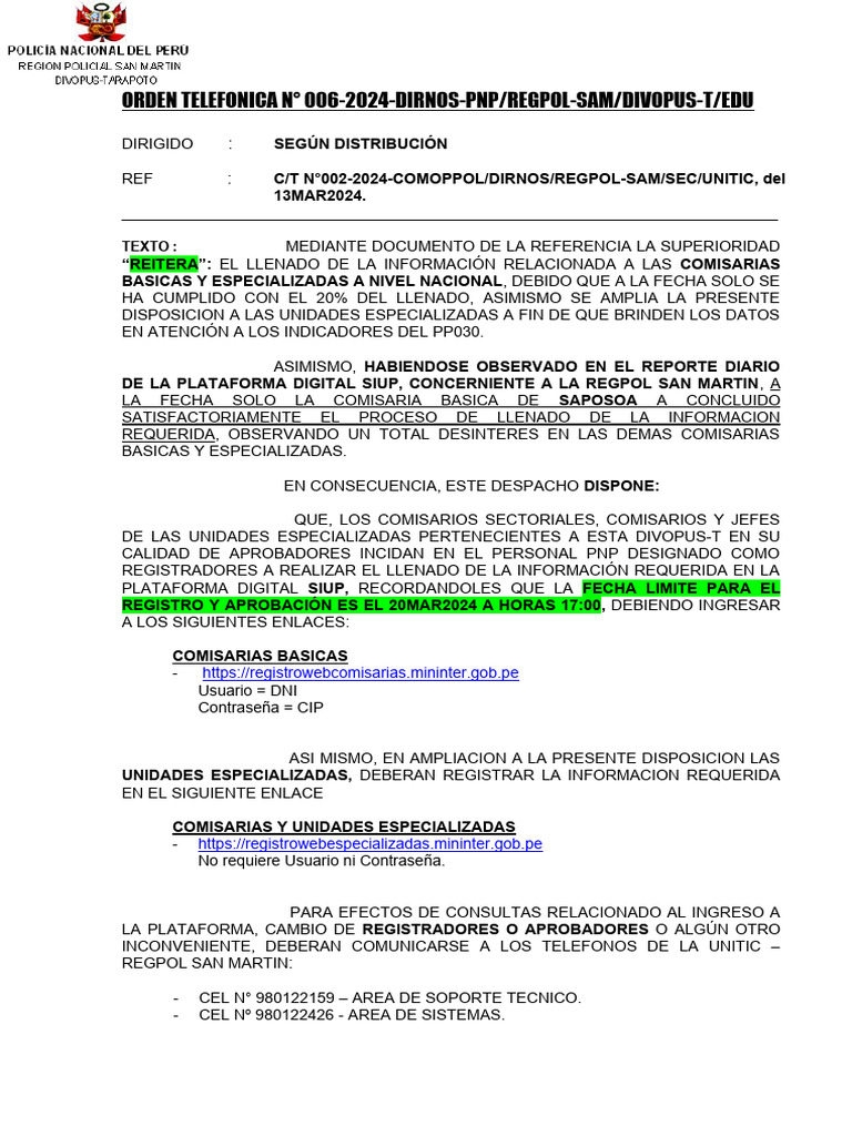 Ot 06-Sobre Registrador y Aprobador Reitera | PDF | Informática