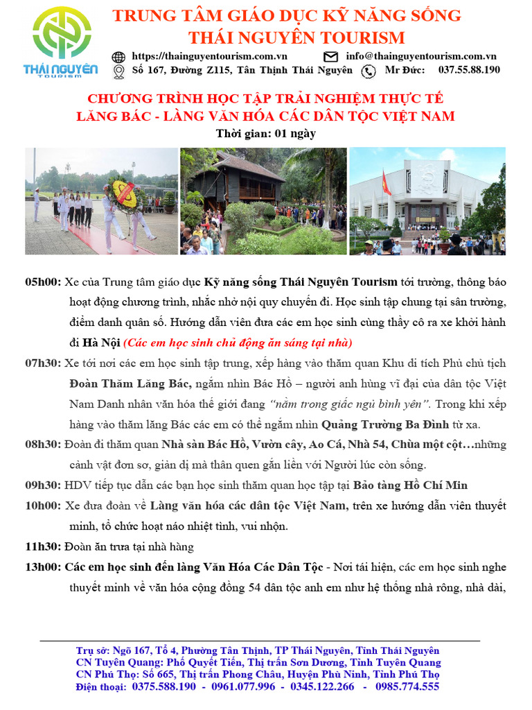 Lăng Bác - LVH Các Dân Tộc Việt Nam (THCS Hoàng Nông) | PDF