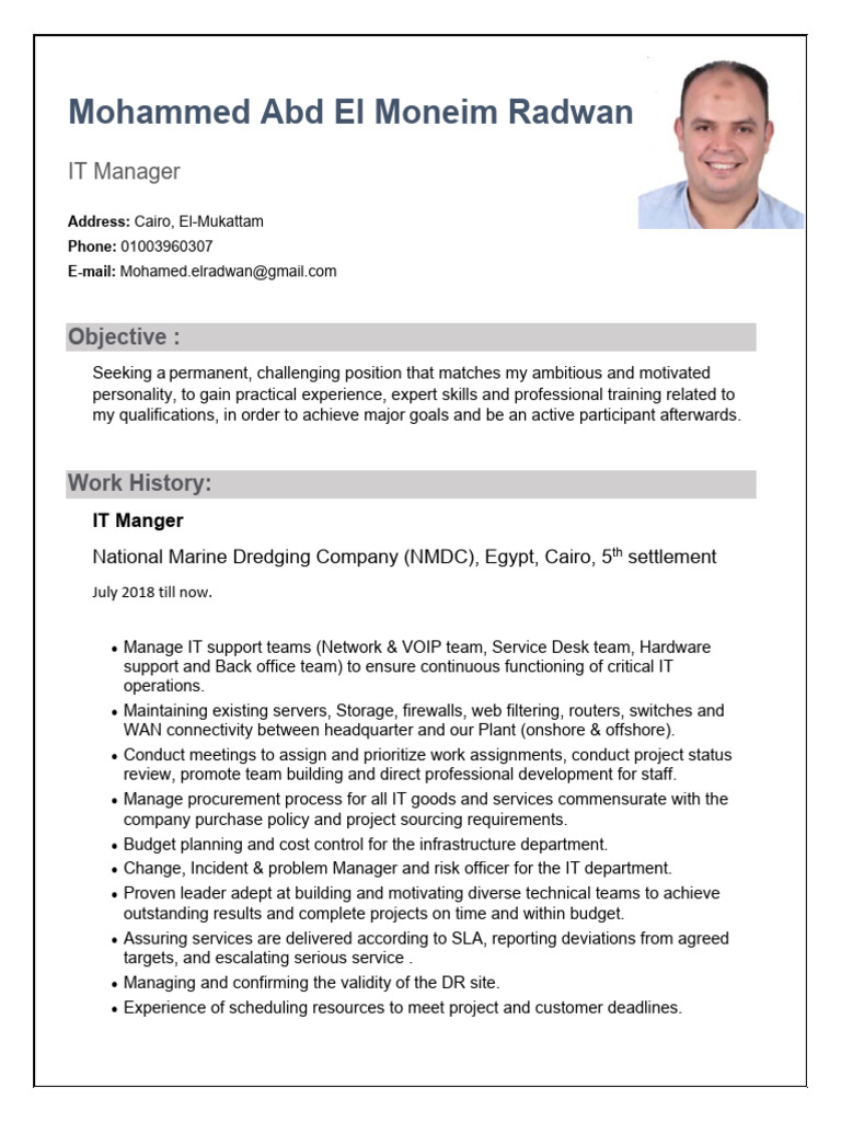 Mohammed Radwan CV PDF | PDF | Computer Network | Personal Computers