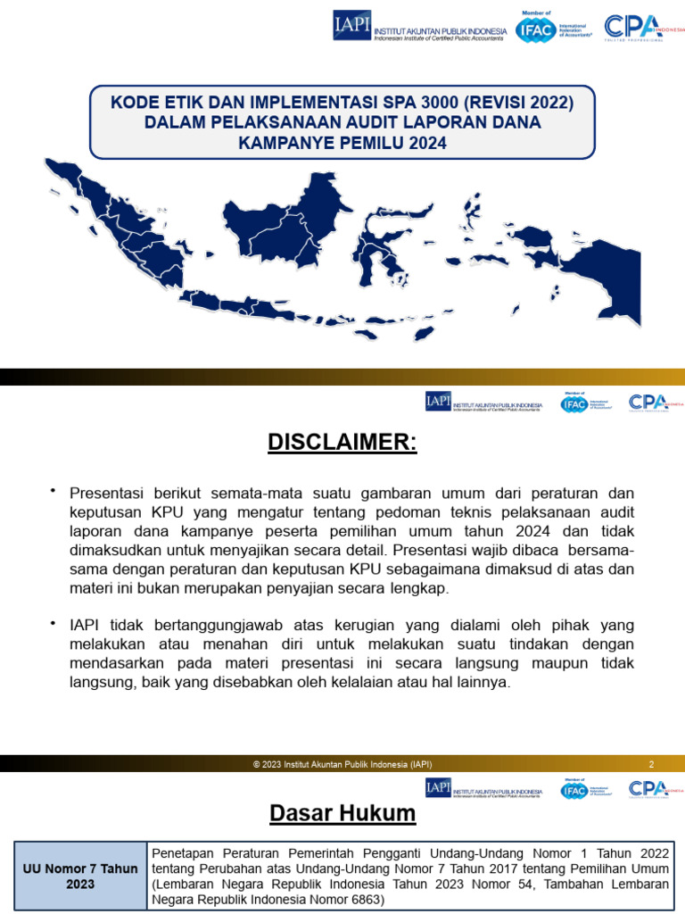 Materi PPL Audit LDK Tahun 2024 (Kode Etik Dan Implementasi SPA 3000 ...
