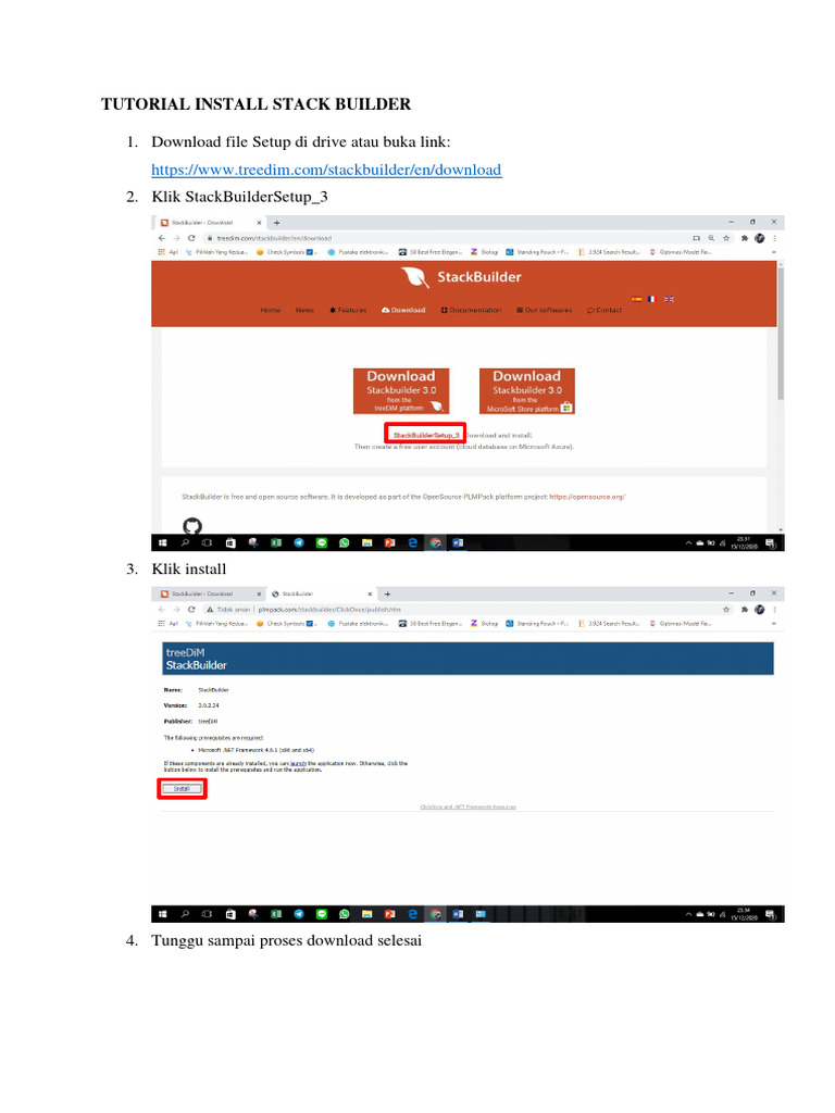 Tutorial Install Stackbuilder | PDF