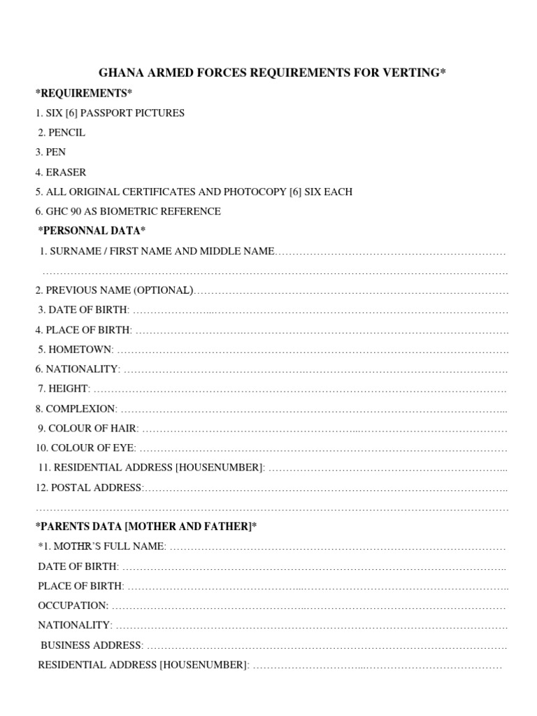 Army Vetting Docunents-1 | PDF | Access Control | Government And Personhood