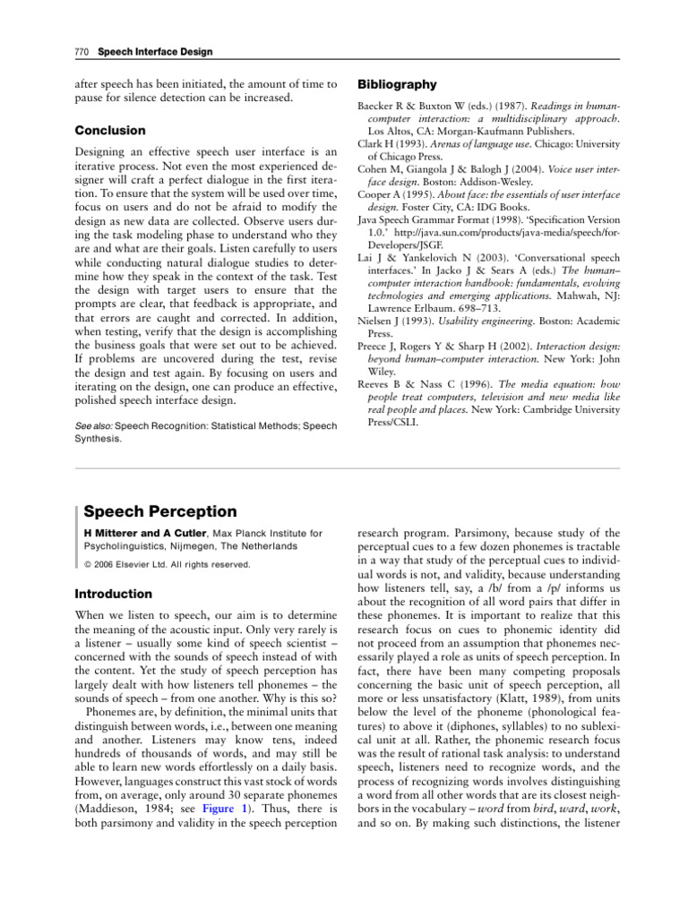 Designing Effective Speech Interfaces | PDF | Vowel | Perception