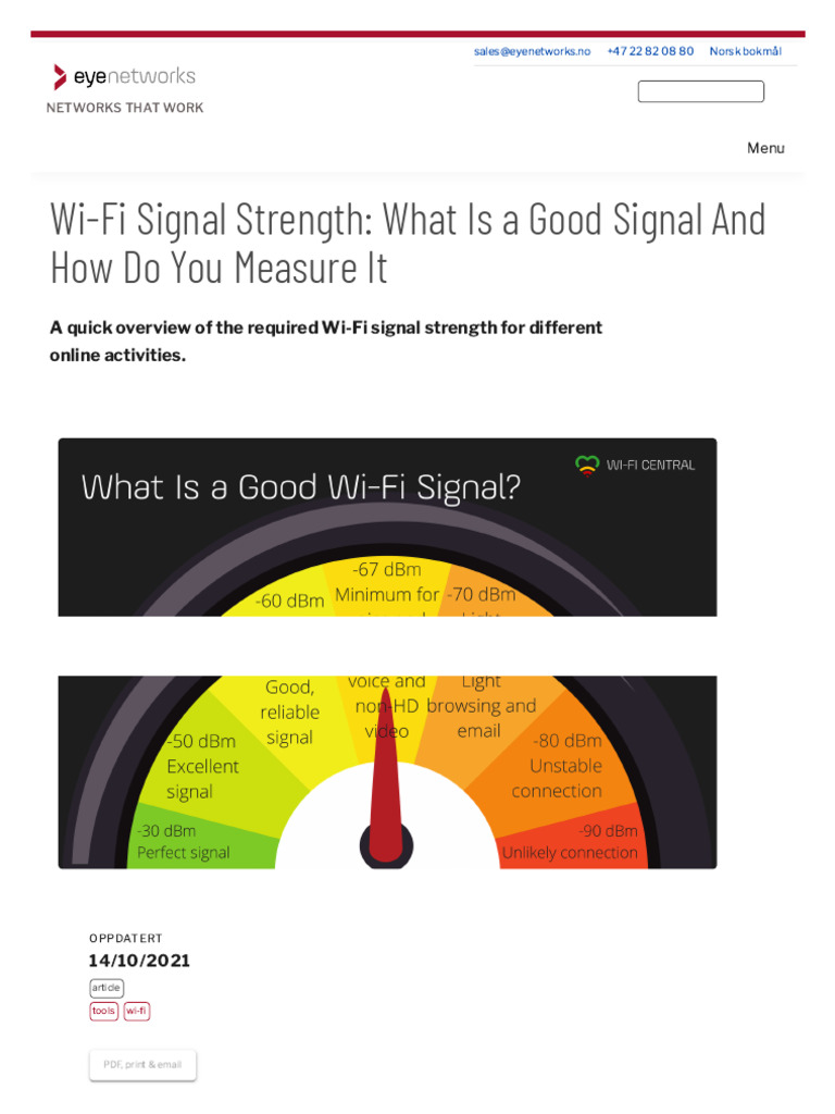 Wi-Fi Signal Strength - What Is A Good Signal and How Do You Measure It ...