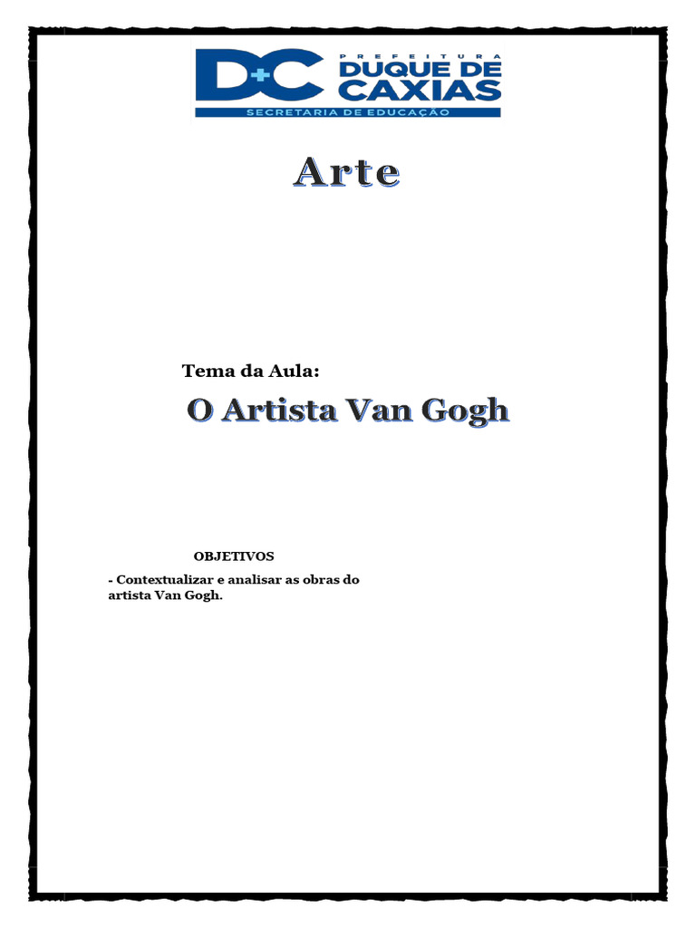 Biografia e Influências de Van Gogh | PDF | História