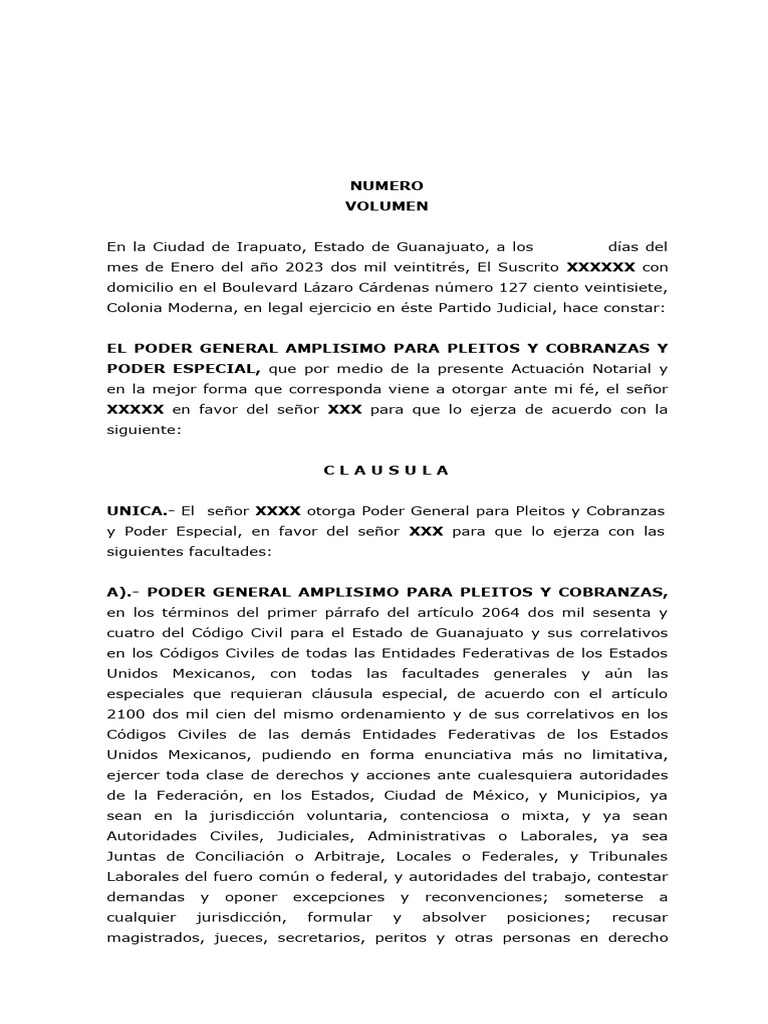 Poder Notarial en Guanajuato | PDF | Justicia | Crimen y violencia