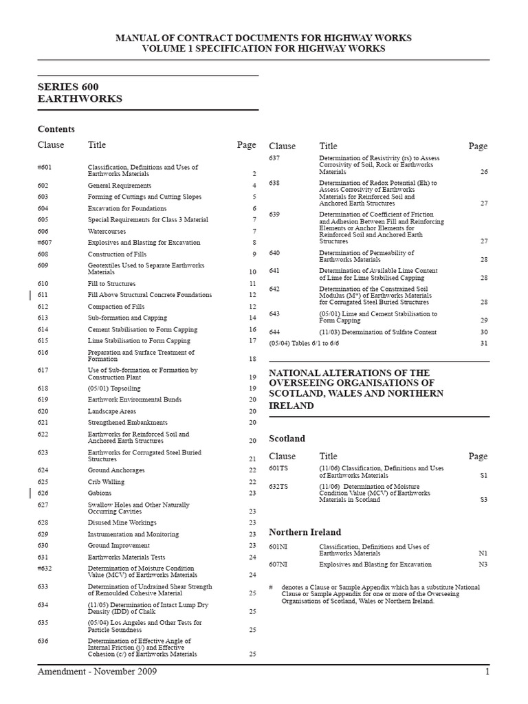Series 600 Earthworks Specifications | PDF | Concrete | Waste