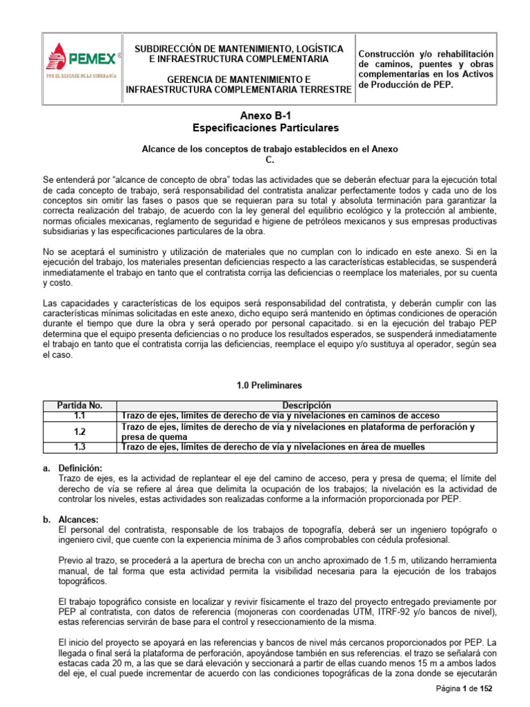 Anexo B-1 | PDF | Hormigón | Logística