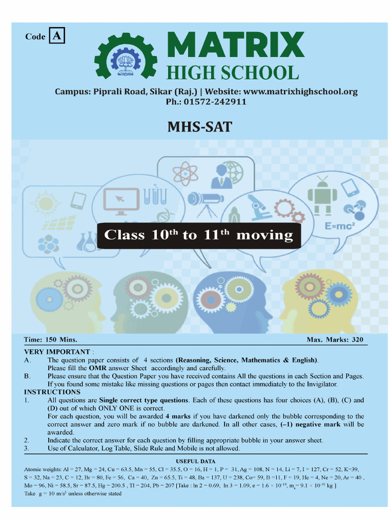 10 Msat Paper .Matrix | PDF