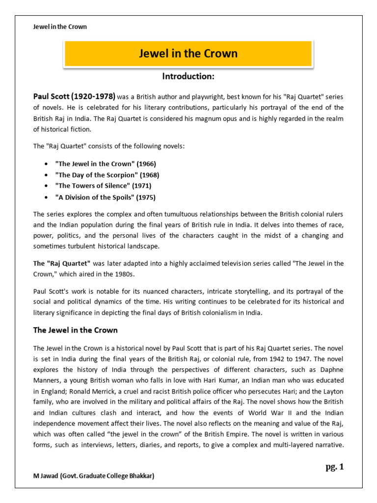 Jewel in The Crown | PDF