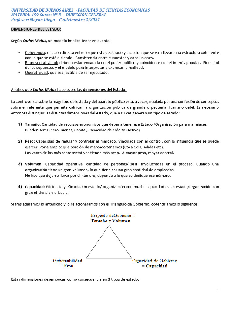 RESUMEN DIRECCION GENERAL PROF MAYAN 2C 2021 | PDF | Estado (política ...