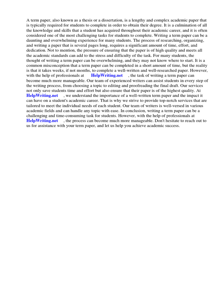 Que Es Un Term Paper | PDF | Thesis | Information Que Es Un Term Paper | PDF | Thesis | Information