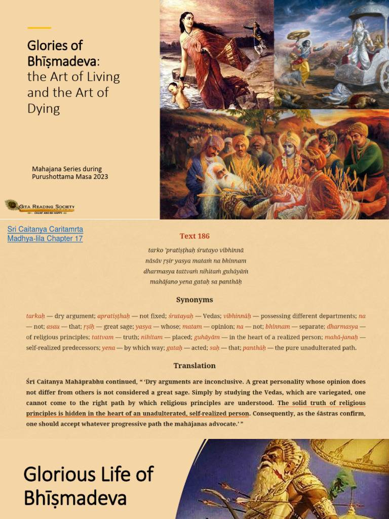 Bhīṣmadeva: Life, Vows, and Legacy | PDF | Mahabharata | Hindu Mythology