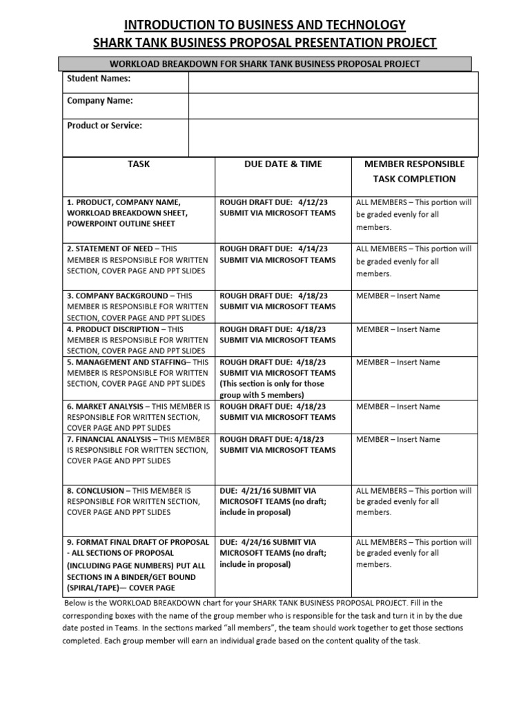 Shark Tank Business Proposal Guide | PDF | Microsoft Power Point | Computing