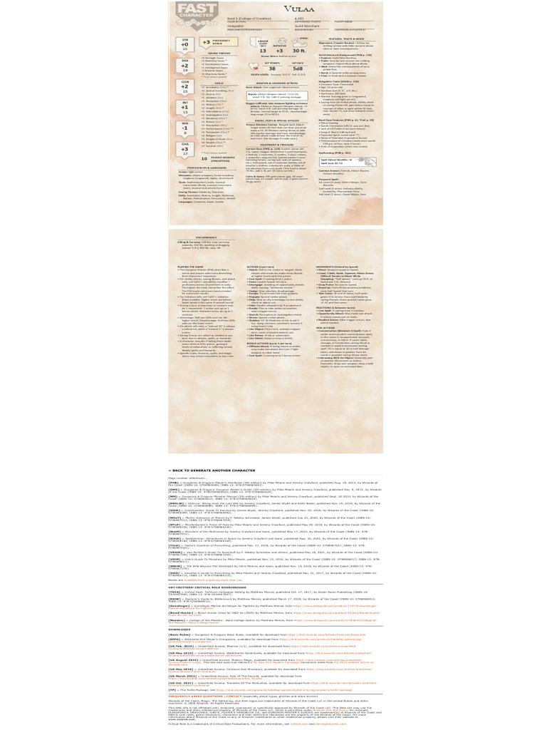 Hobgoblin Bard 5 (College of Creation) | PDF | Dungeons & Dragons | Wizards Of The Coast