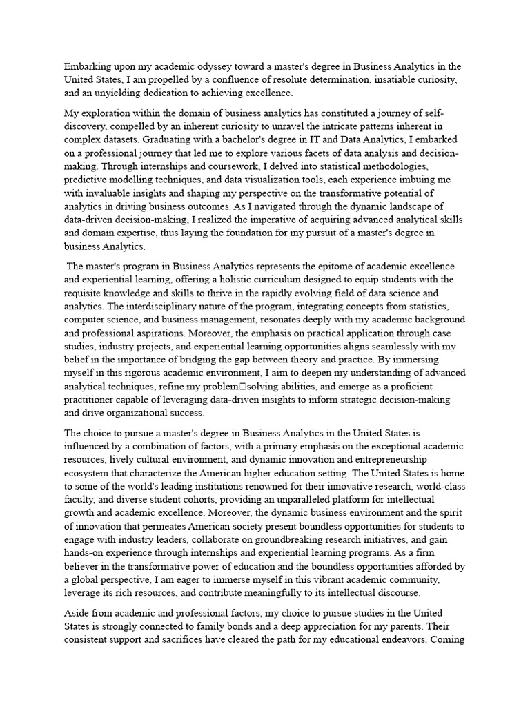 Sop Pdf Data Science Analytics