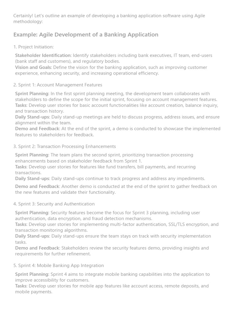 Bank Appllication Using Agile Methodology | PDF | Agile Software Development | Computer Security