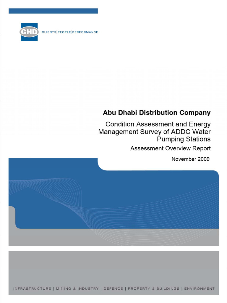 ADDC Water Pumping Stations Assessment Report | PDF | Pump | Pumping ...