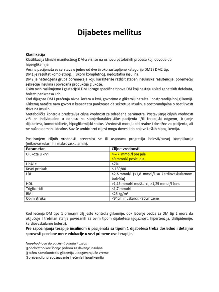 Dijabetes (1. | PDF