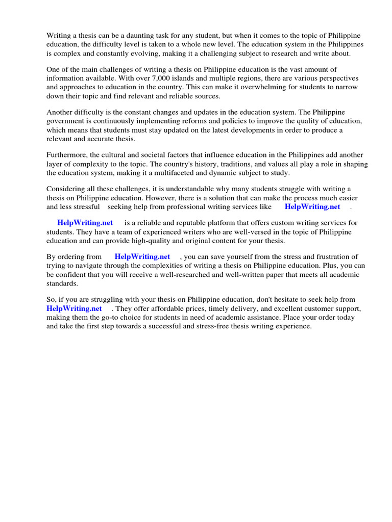 Term Paper Philippine Education | PDF | Philippines