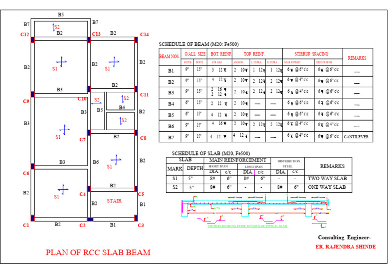 RCC Slab Drawing Format | PDF | Chess