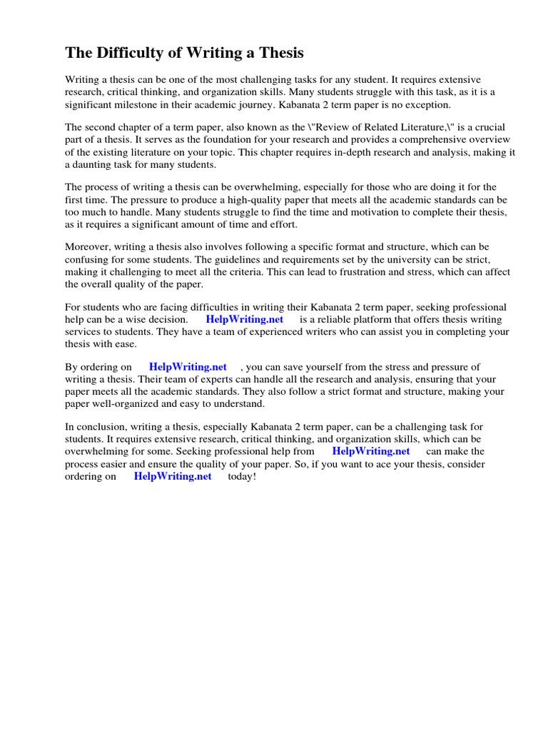 Kabanata 2 Term Paper | PDF | Tagalog Language | Thesis