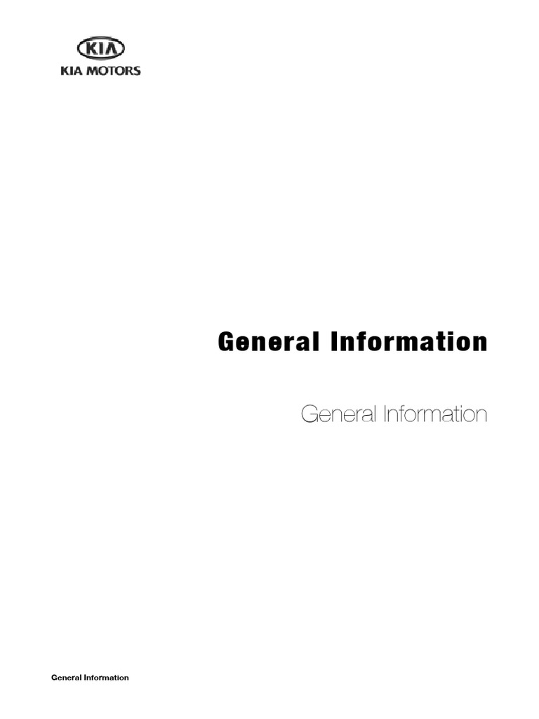 01 General Information | PDF | Motor Oil | Electrical Connector