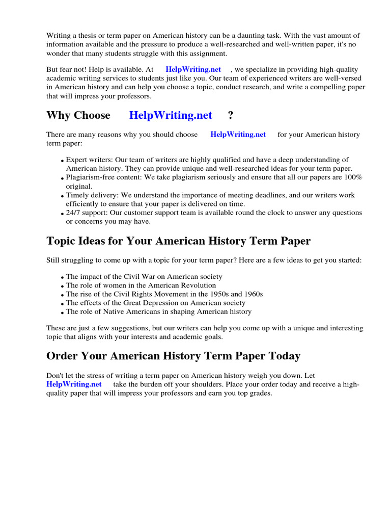 American History Term Paper Ideas | PDF | Abolitionism | Abolitionism ...