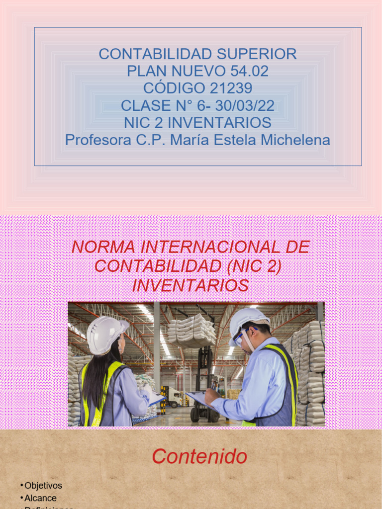 Nic 2 Inventarios Presentacion Clase N 6 Prof Michelena3 1 1 | PDF ...