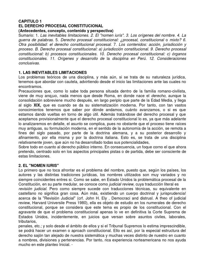 Derecho Procesal Constitucional | PDF | Jurisdicción | Ley procesal