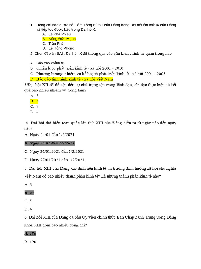 CÂU HỎI QUIZZ LSD | PDF