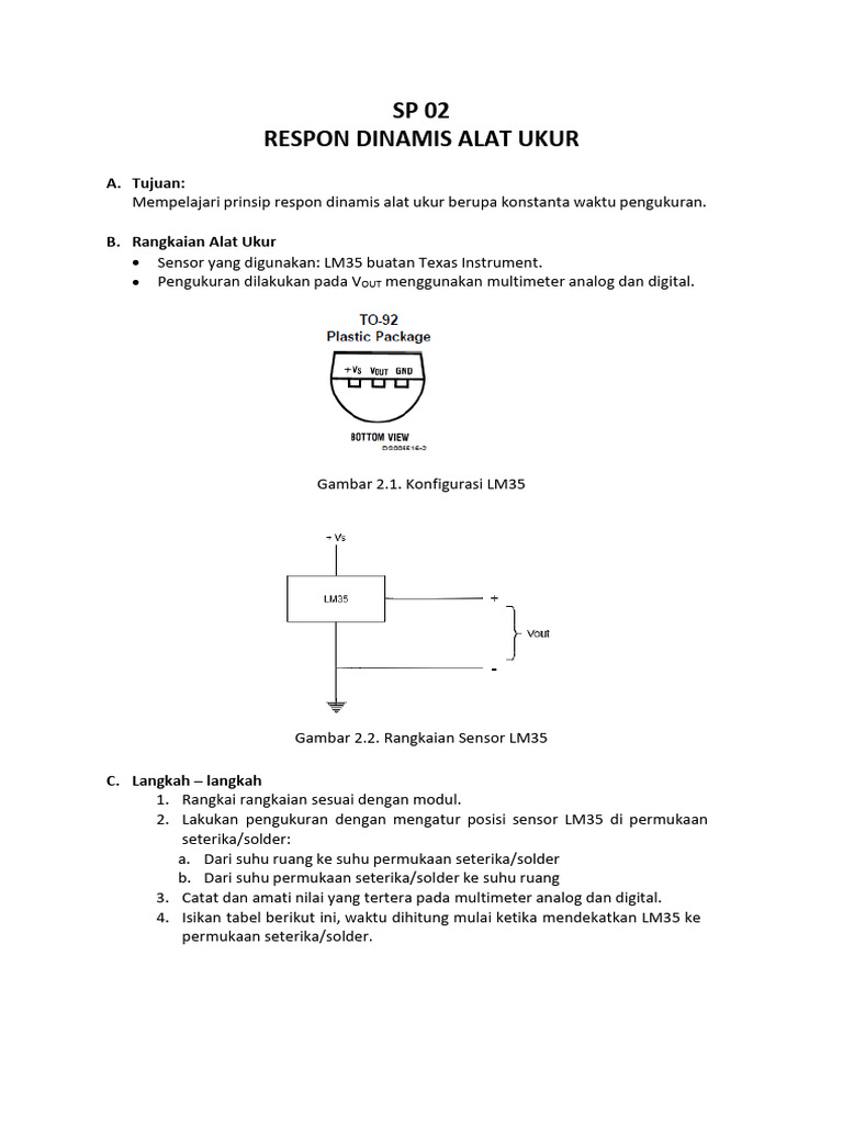 SP 02 - Respon Dinamis Alat Ukur | PDF