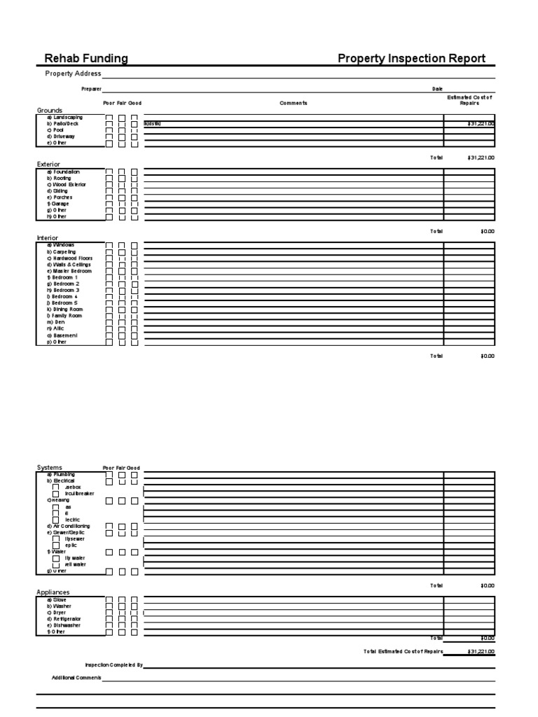 List of Repairs | PDF
