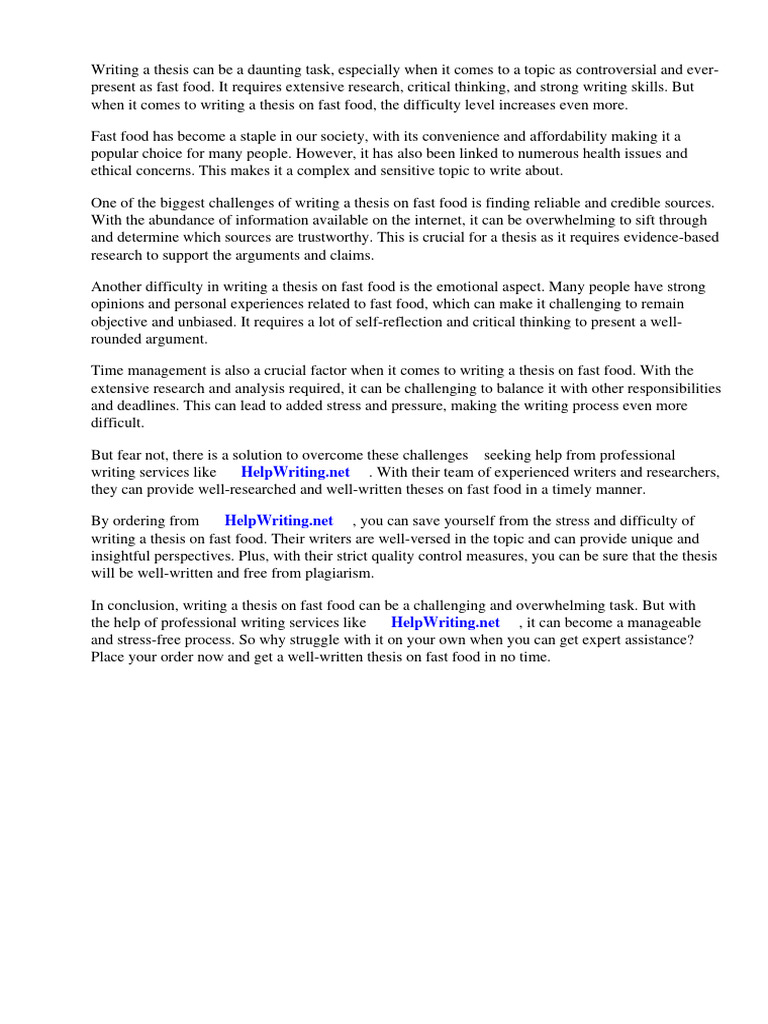 Term Paper Fast Food | Download Free PDF | Fast Food | Obesity Term Paper Fast Food | Download Free PDF | Fast Food | Obesity