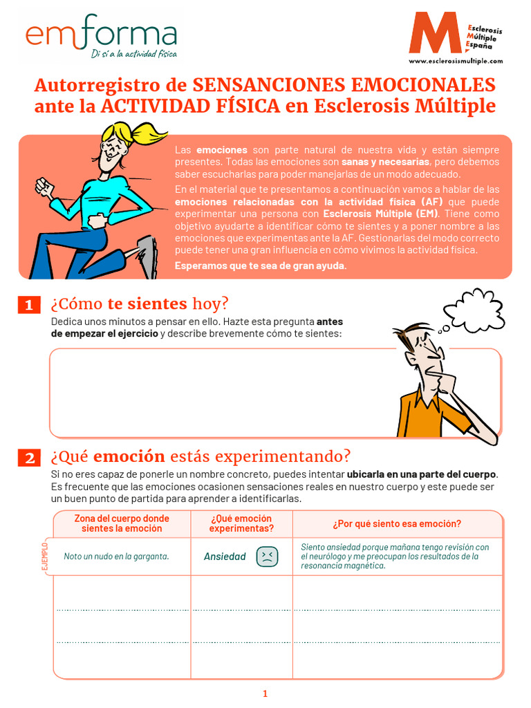 Autoregistro Emociones PDF | PDF | Las emociones | Ansiedad