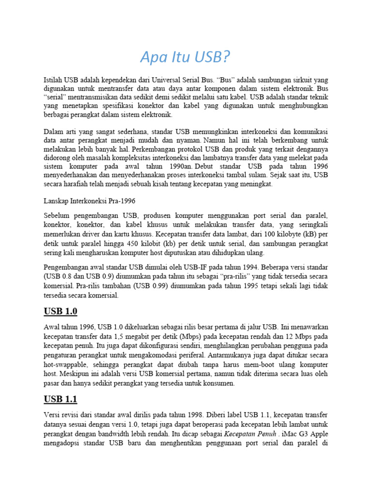 Apa Itu USB | PDF