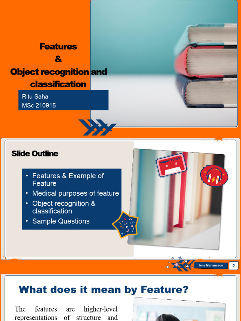 Features & Object Recognition and Classification: Ritu Saha MSC 210915 | PDF | Statistical ...