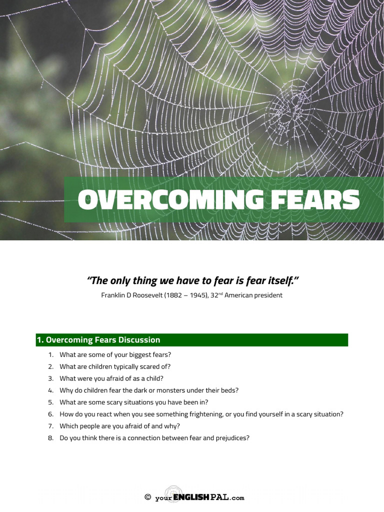 Overcoming Fears: Discussion and Tips | PDF | Fear | Phobia