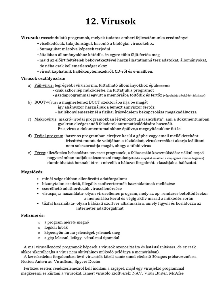 Vírusok | PDF