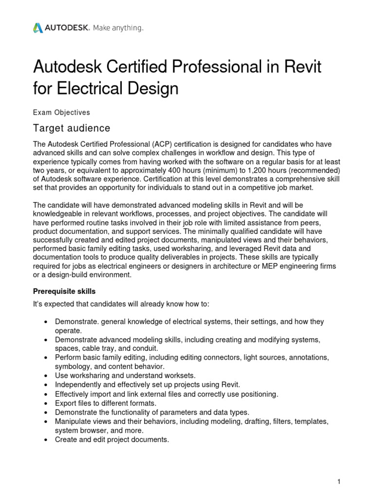 ACP - Revit For Electrical Design - 030221 | PDF | Autodesk Revit ...