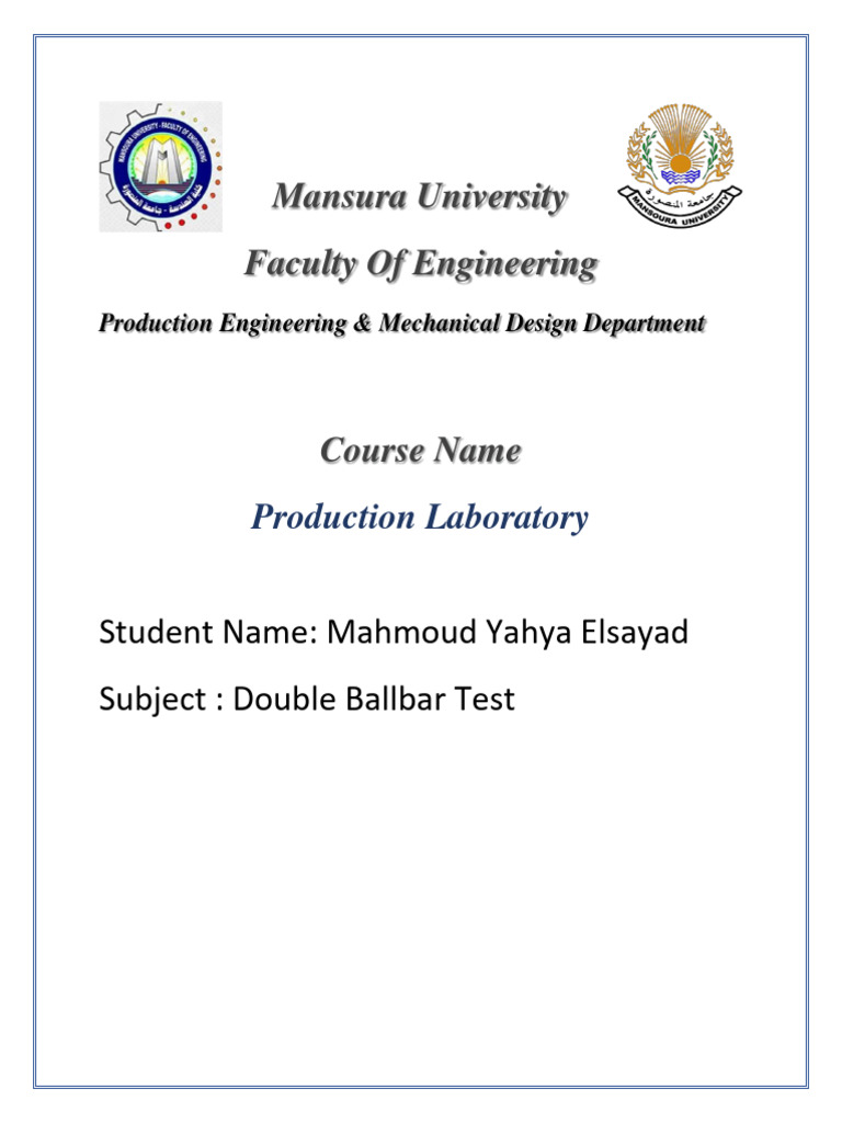Mahmoud Elsayad DOUBLE BALL BAR TEST | Download Free PDF | Cartesian ...