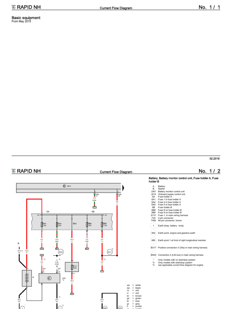 2015 Rapid NH Wiring Diagrams | PDF | Motor Vehicle | Automotive Industry
