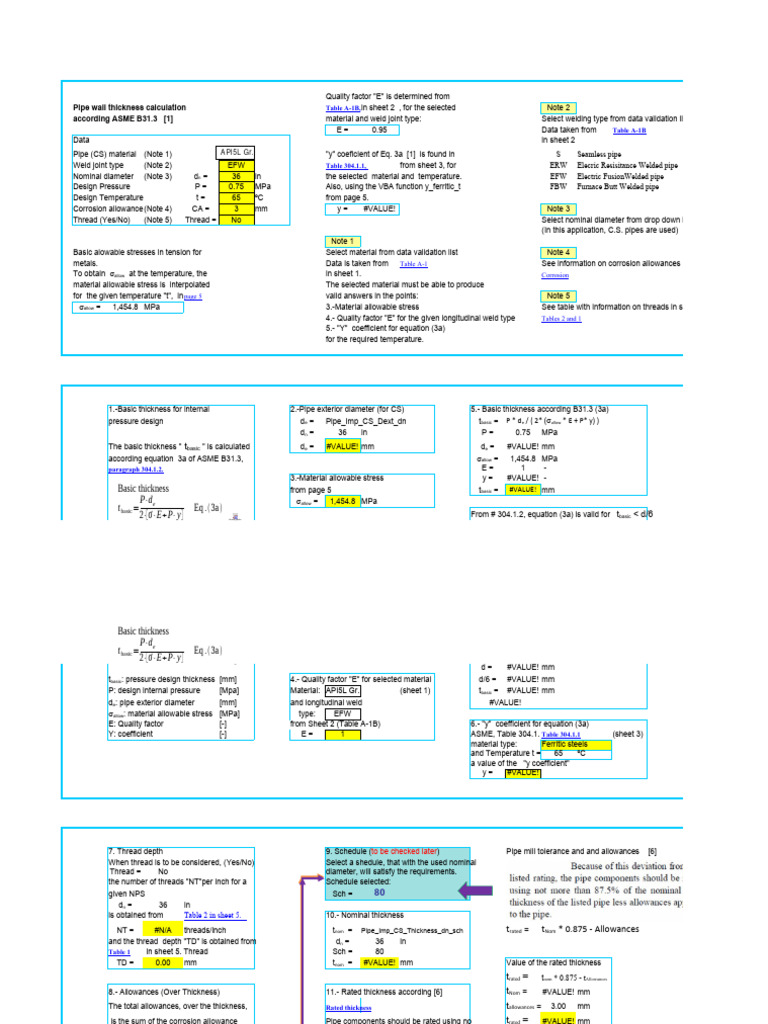 Pipe Wall Thickness Calculation Guide | PDF | Pipe (Fluid Conveyance ...
