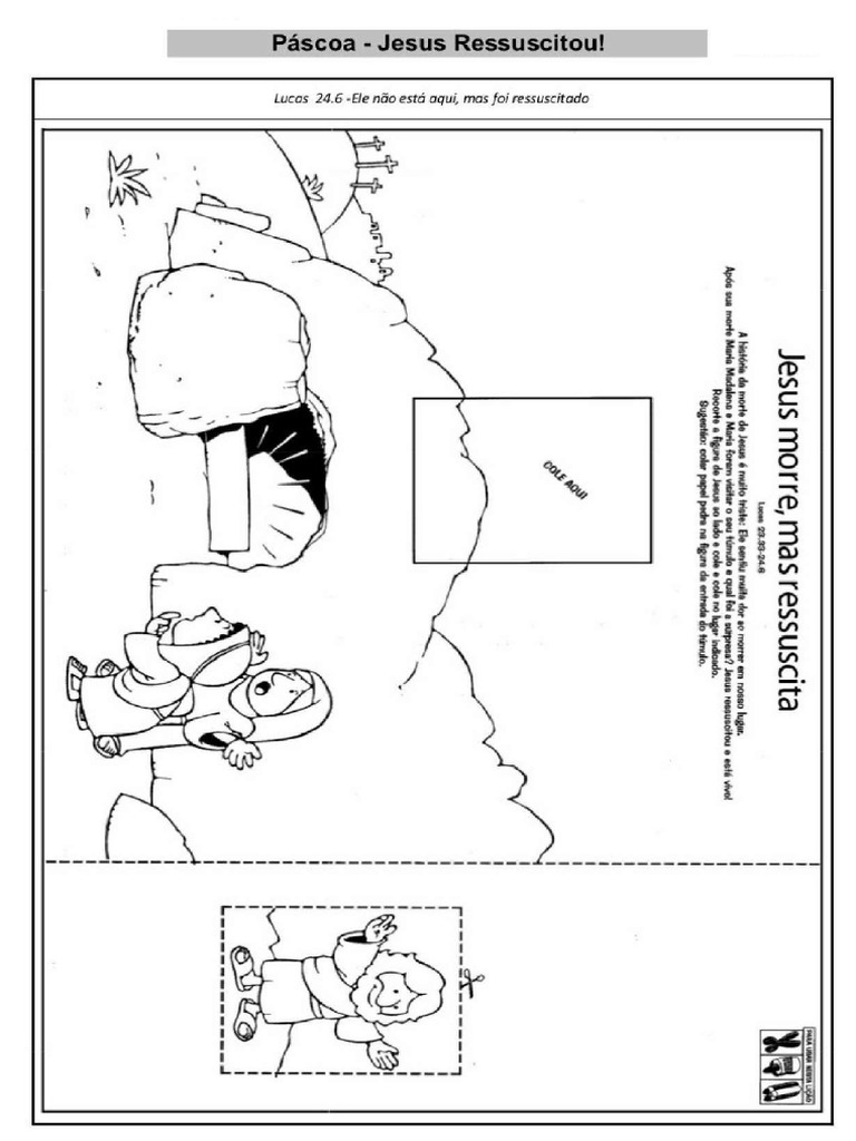 Atividade Sobre A Pascoa Jesus Ressuscitou | PDF
