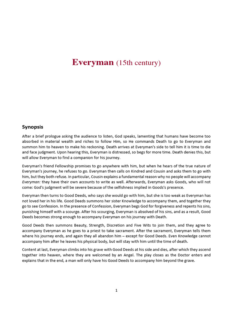 Everyman | PDF | Religious Belief And Doctrine | Theology