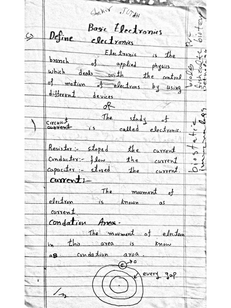 Basic Electronic Notes | PDF