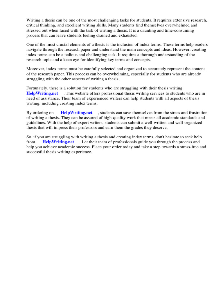 Index Terms in Research Paper | PDF | Citation | Microsoft Word